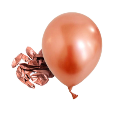 Metallic copper balloons 25 cm - 50 pcs - Liana