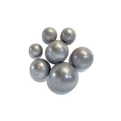 Chocolate silver balls mix sizes 7 pcs - Liana